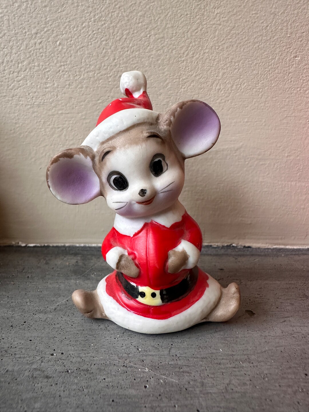 Vintage Santa Mouse Figurine Treasure Masters - Etsy