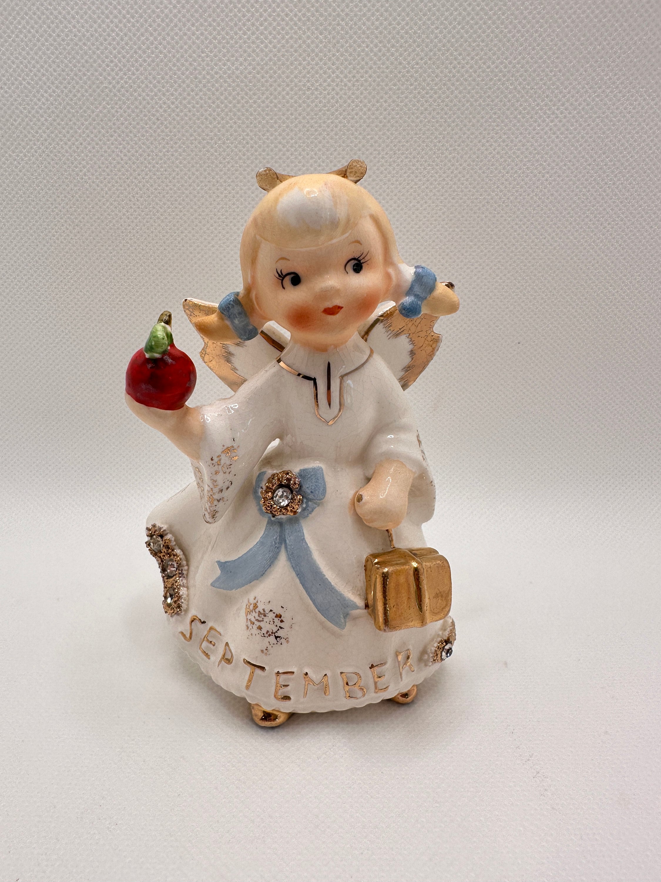 Vintage Lefton September Angel Figurine MCM - Etsy