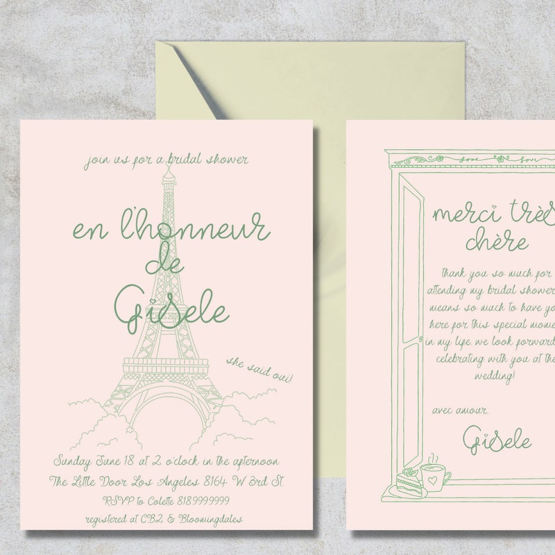 Parisian Invitation - Etsy