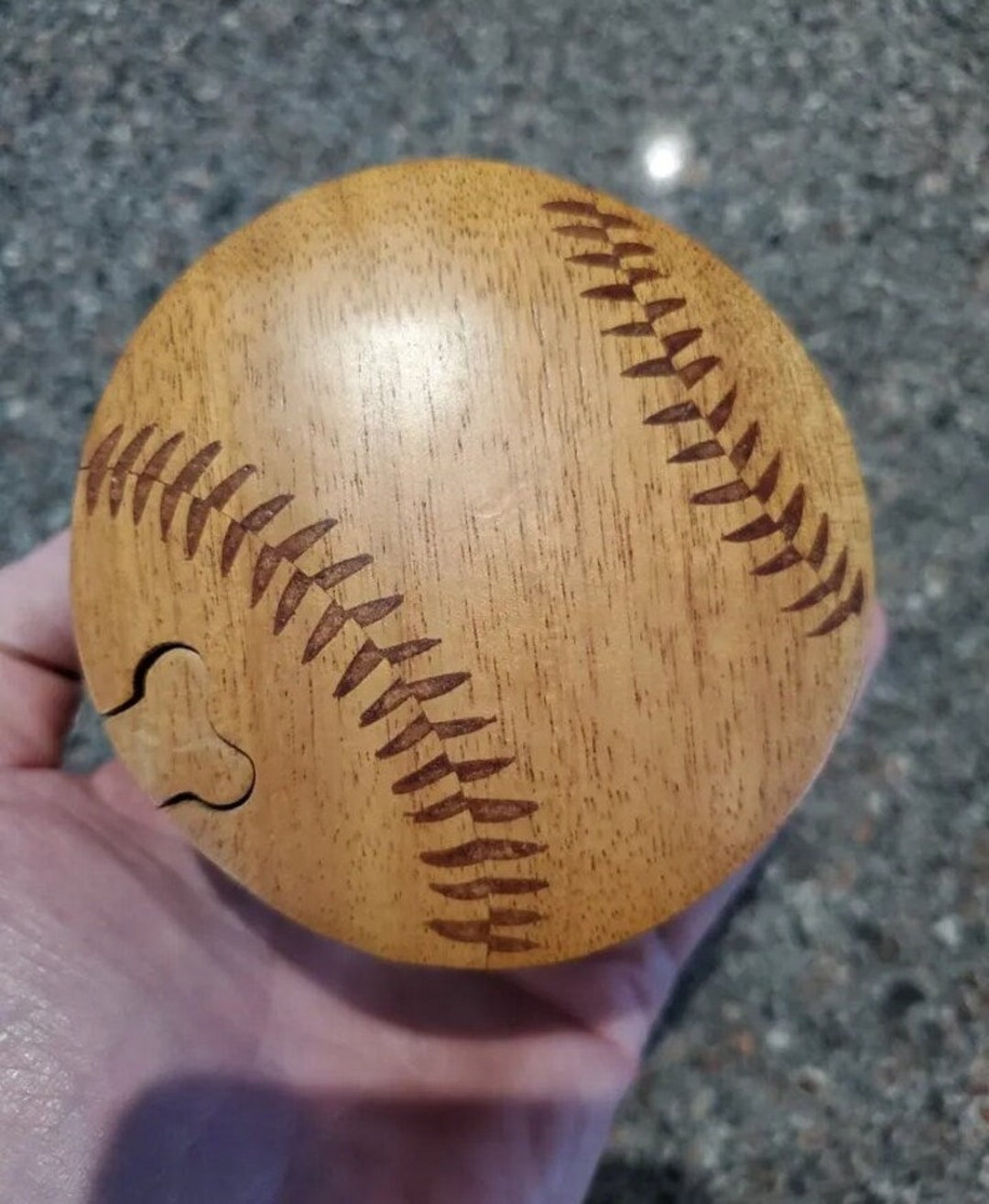 Wooden Baseball Puzzle Box - Etsy