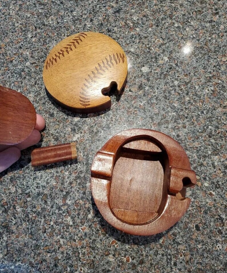 Wooden Baseball Puzzle Box - Etsy