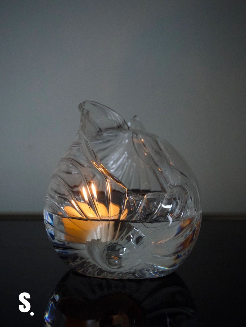 Sea Shell Candle Holder Sea Snail Glass Shell Pen Holder Hand Blown ...