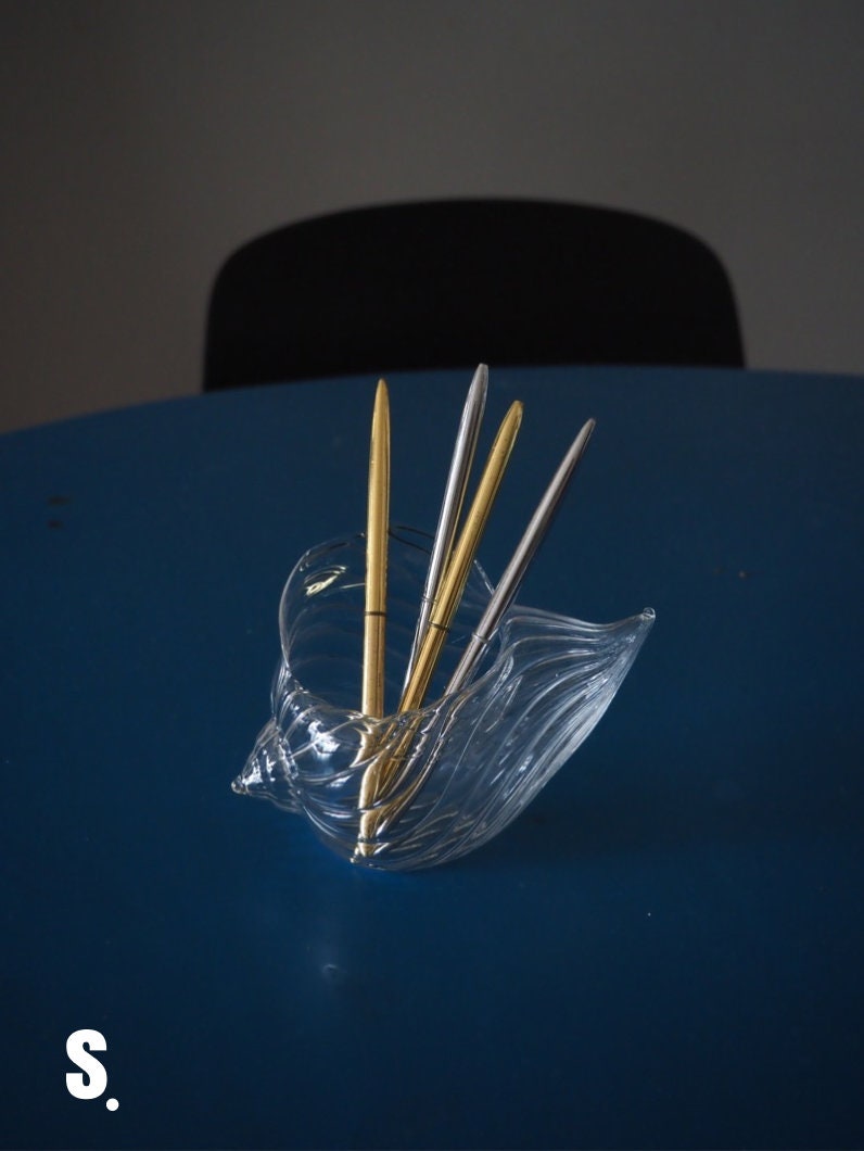 Sea Shell Candle Holder Sea Snail Glass Shell Pen Holder Hand Blown ...