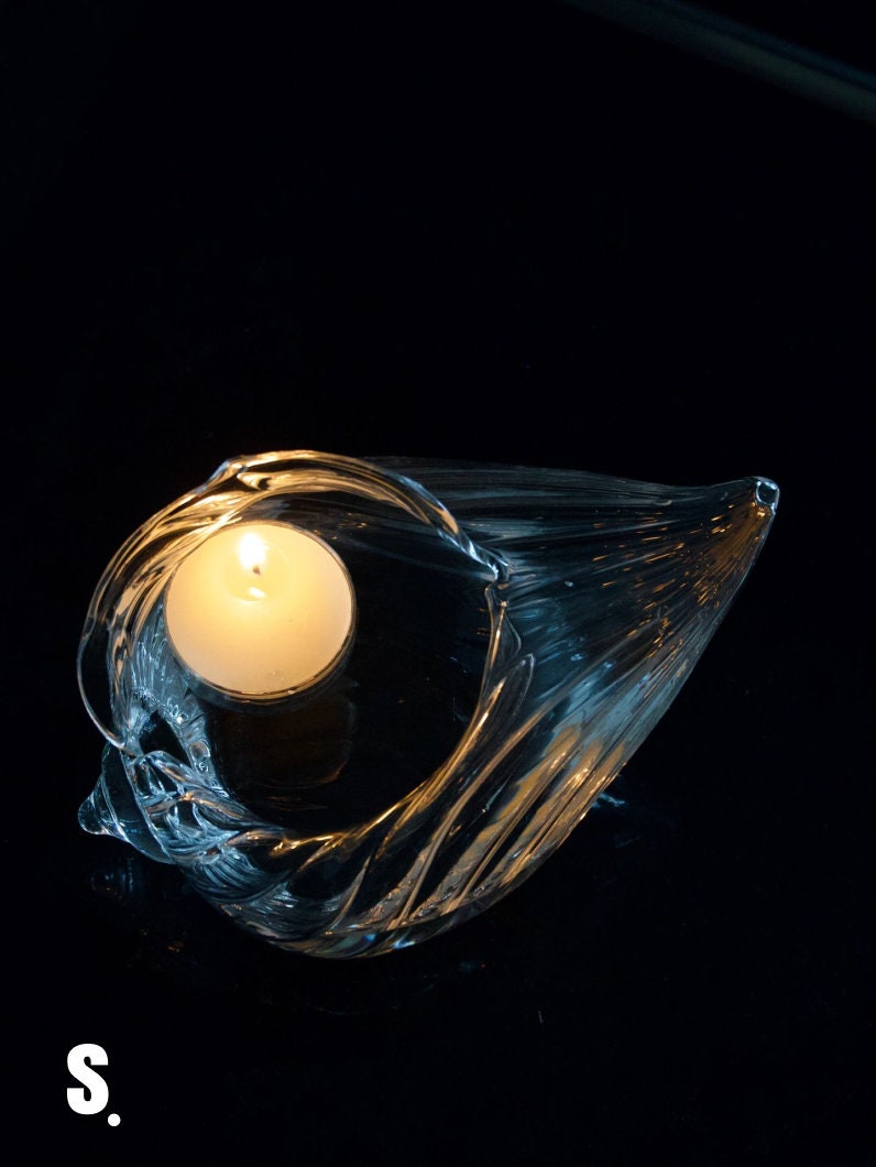 Sea Shell Candle Holder Sea Snail Glass Shell Pen Holder Hand Blown ...