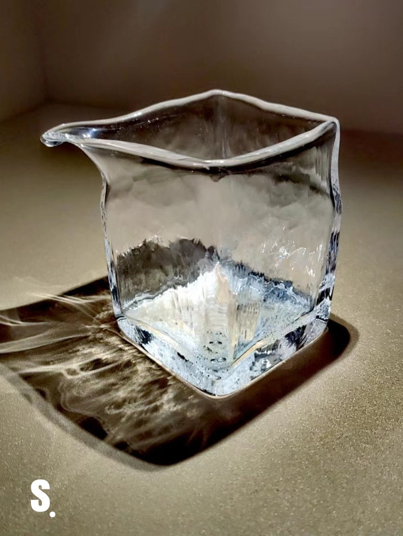 Glass Tea Pitcher Hand Blown Bubble Tea Cup Crystal Tea Pot Kung Fu Tea ...