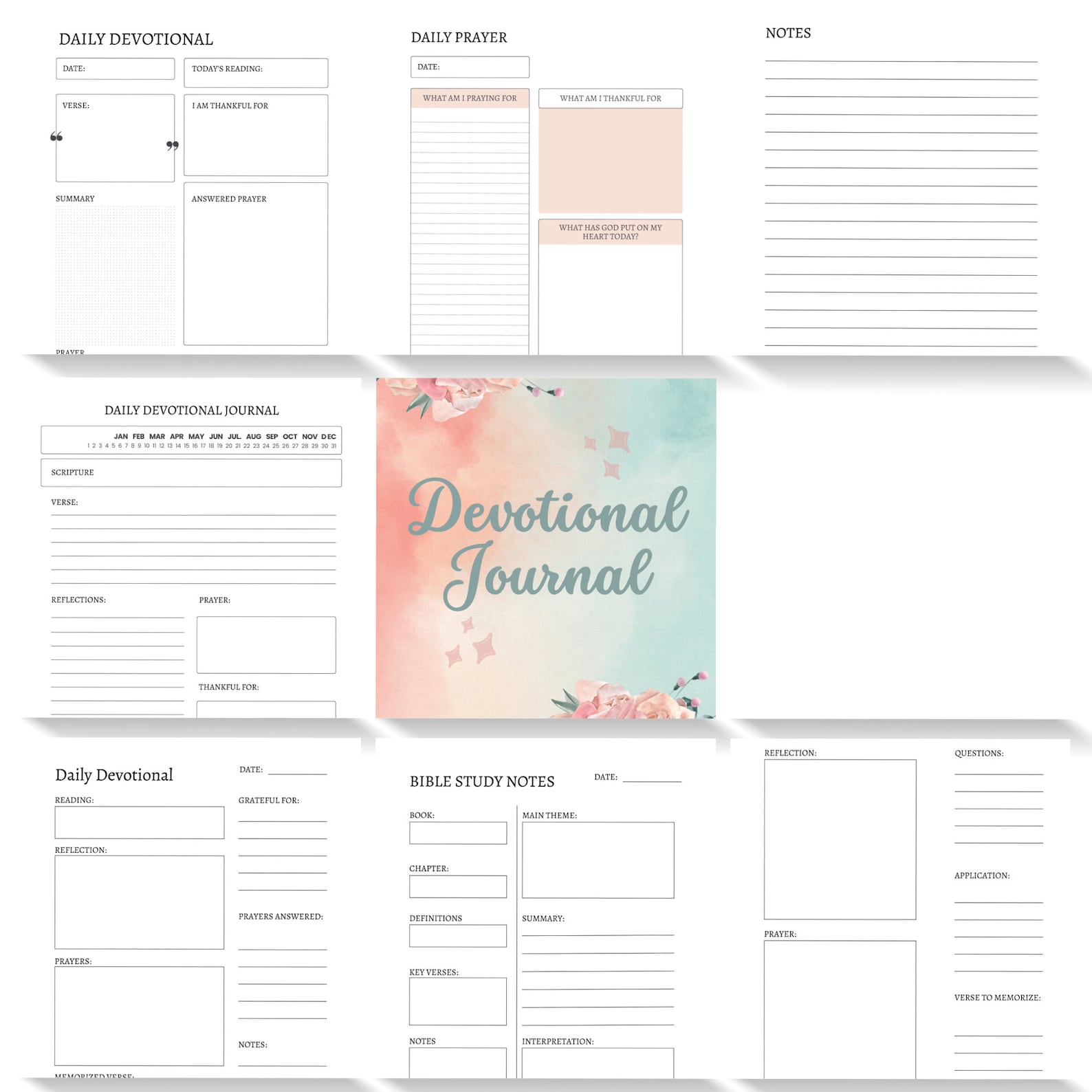 Printable Devotional Journal | Faith Journal | Prayer Journal ...
