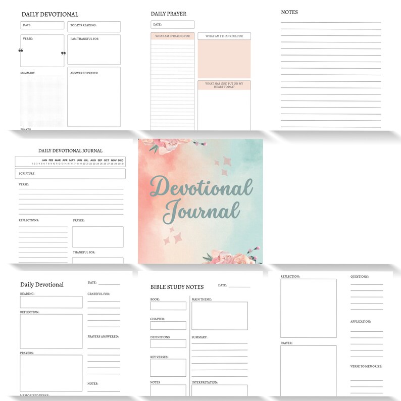 Printable Devotional Journal | Faith Journal | Prayer Journal ...