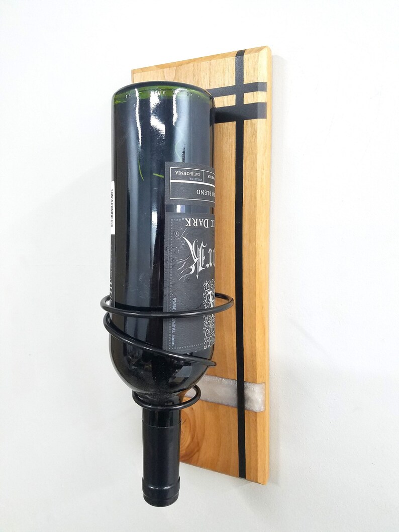 Wooden Wine Rack Wood Wine Bottle Wall Rack Handmade Single - Etsy