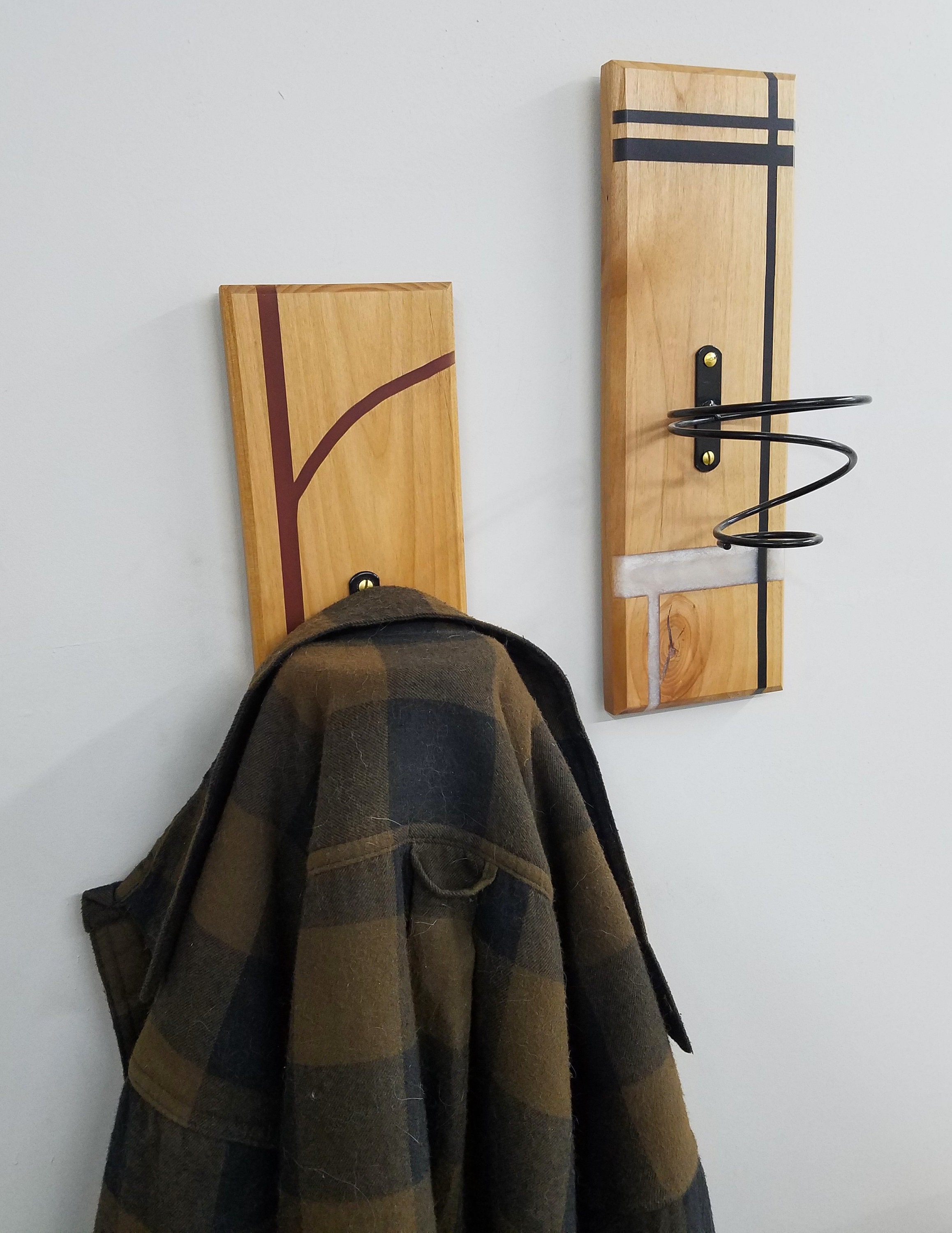 Wooden Wine Rack Wood Wine Bottle Wall Rack Handmade Single - Etsy