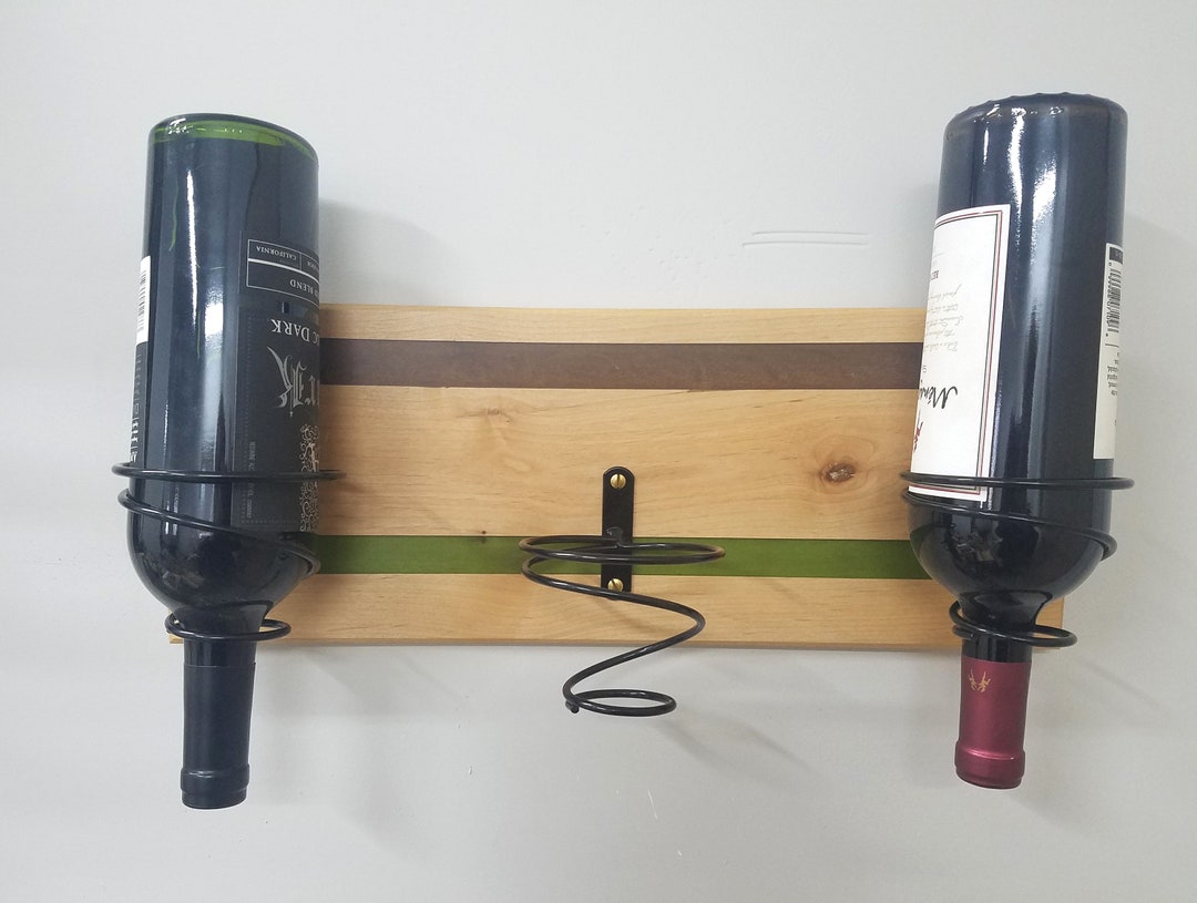 Wooden Wine Rack Wood Wine Bottle Wall Rack Handmade Wine - Etsy