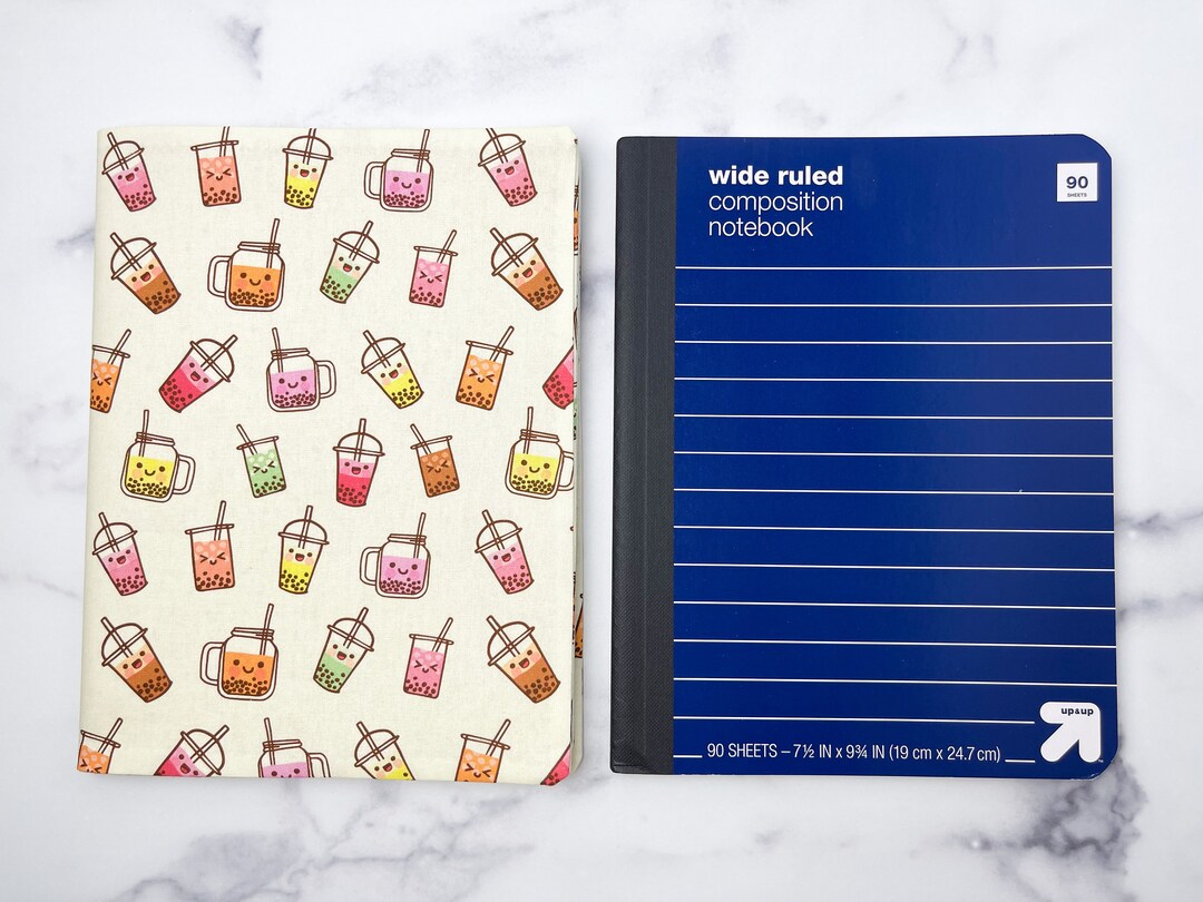 Boba Tea Kawaii Composition Notebook Cover - Etsy