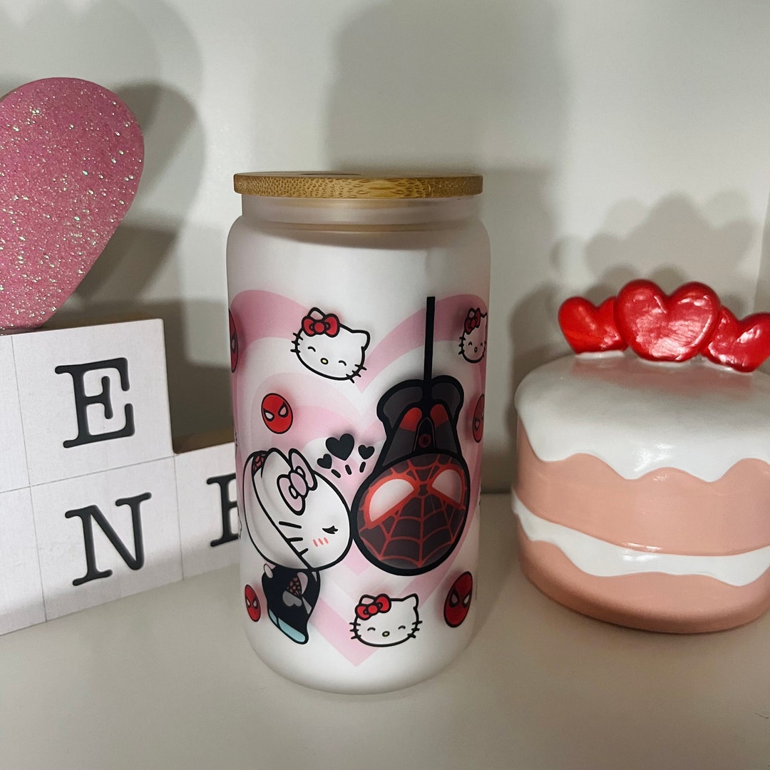 Gwen Hello Kitty and Miles Glass Cup - Etsy