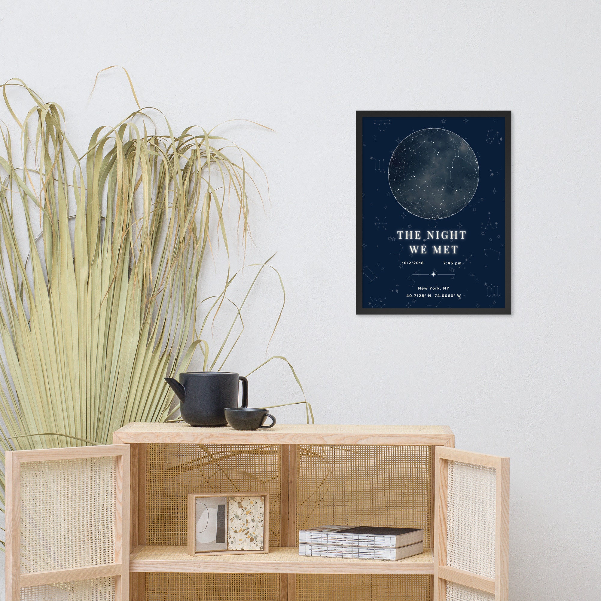 Custom Star Map Poster | Personalized Night Sky Art | Birthday ...