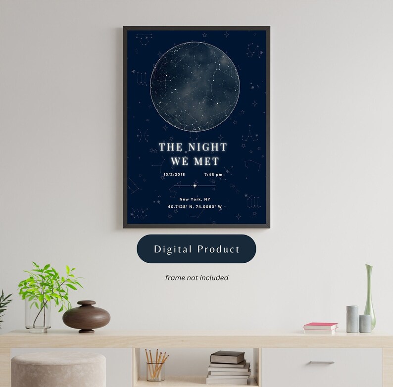 Printable Custom Star Map Poster | Personalized Night Sky Art - Etsy