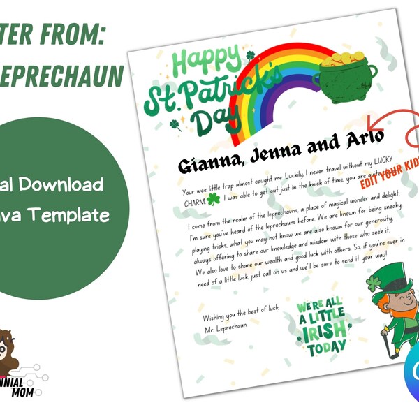 Leprechaun Template - Etsy