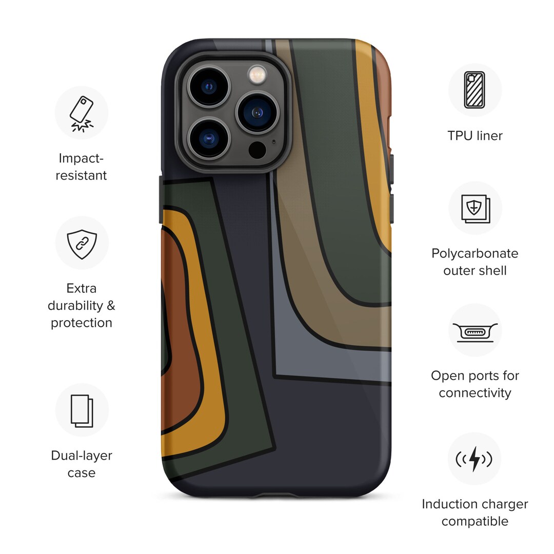 Geometric Chic Mid-century Modern iPhone Case With Sleek Design and ...