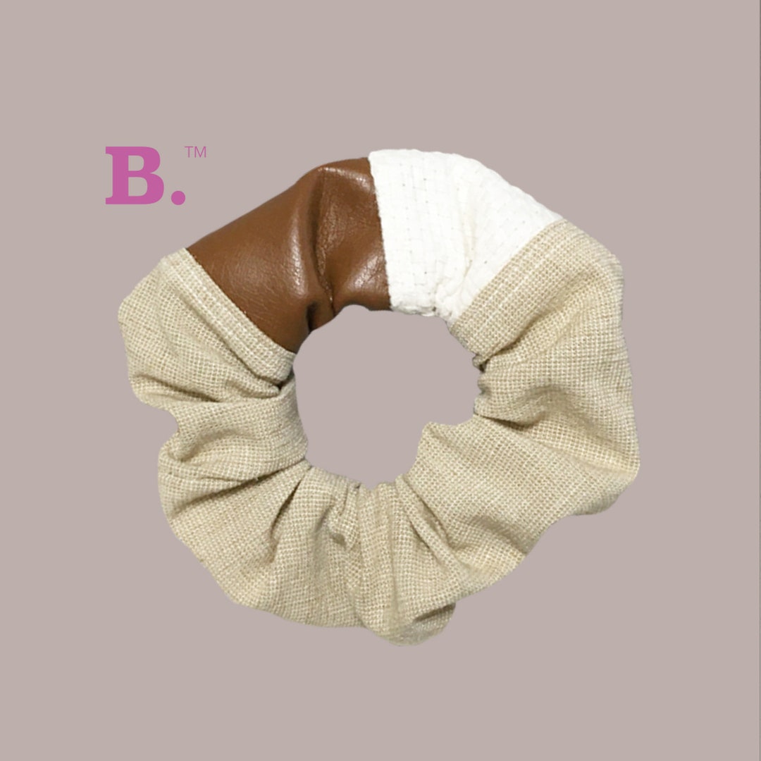Stylish Mixed-material Scrunchie Unique Fabric Hair Accessories Fashion ...