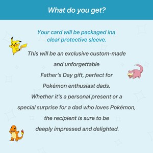 Hand-painted Father's Day Card Inspired by Pokemon, Father's Day Gifts ...