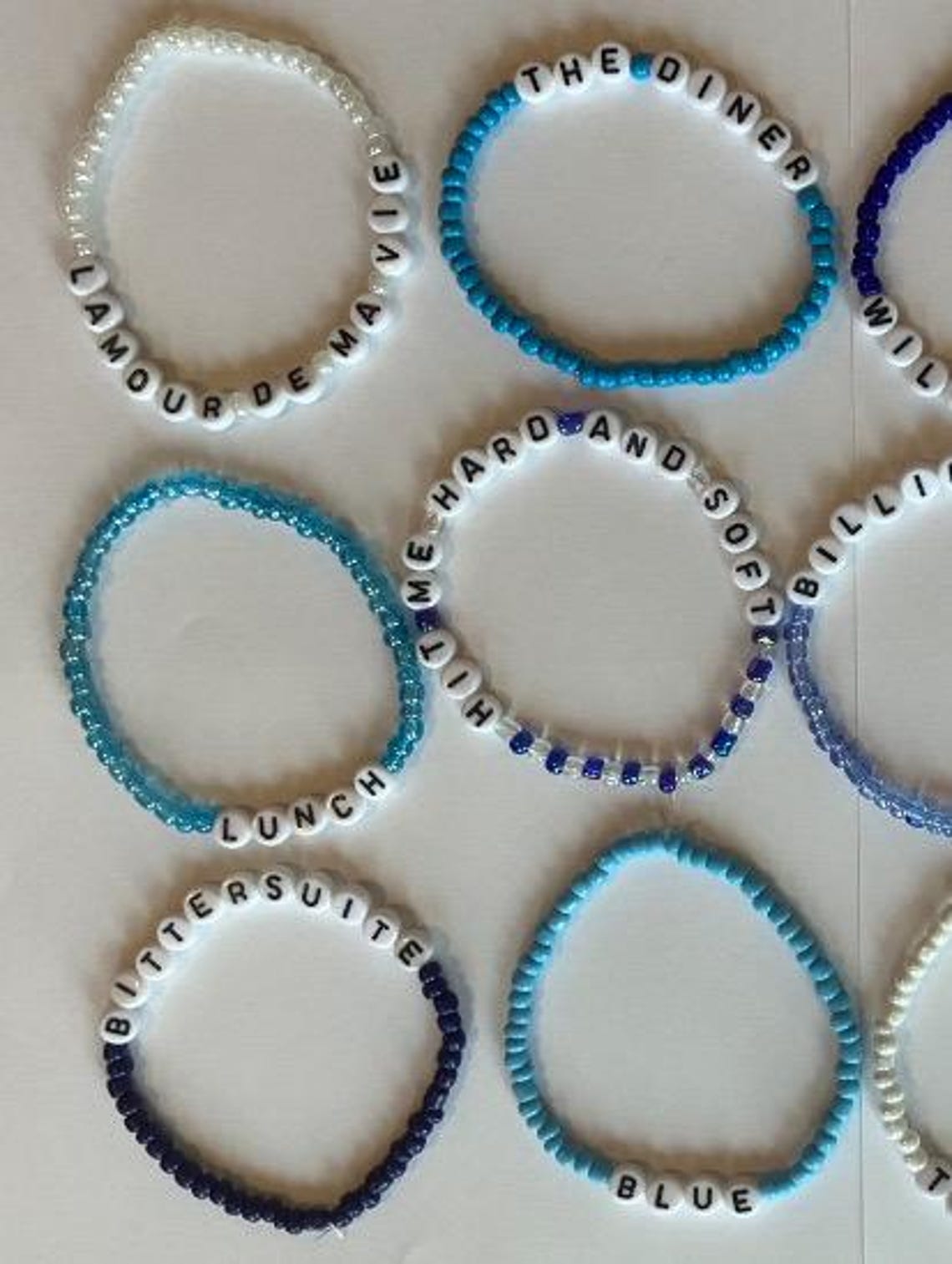 Hit Me Hard and Soft Inspired Bracelets! Full Billie Album Set! All 10 ...