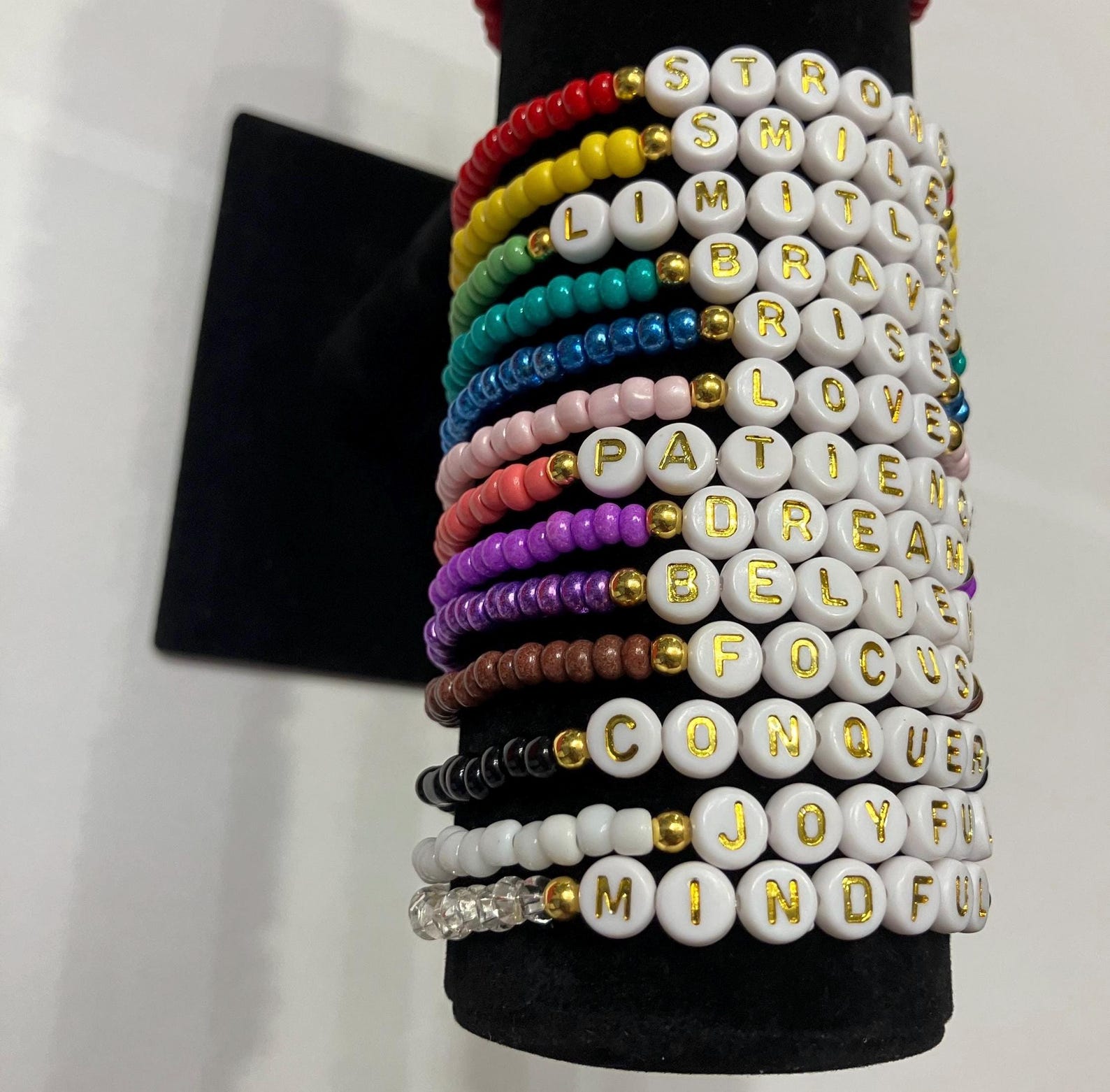 Custom Word Bracelet | Personalized Word Bracelet | Custom Beaded ...