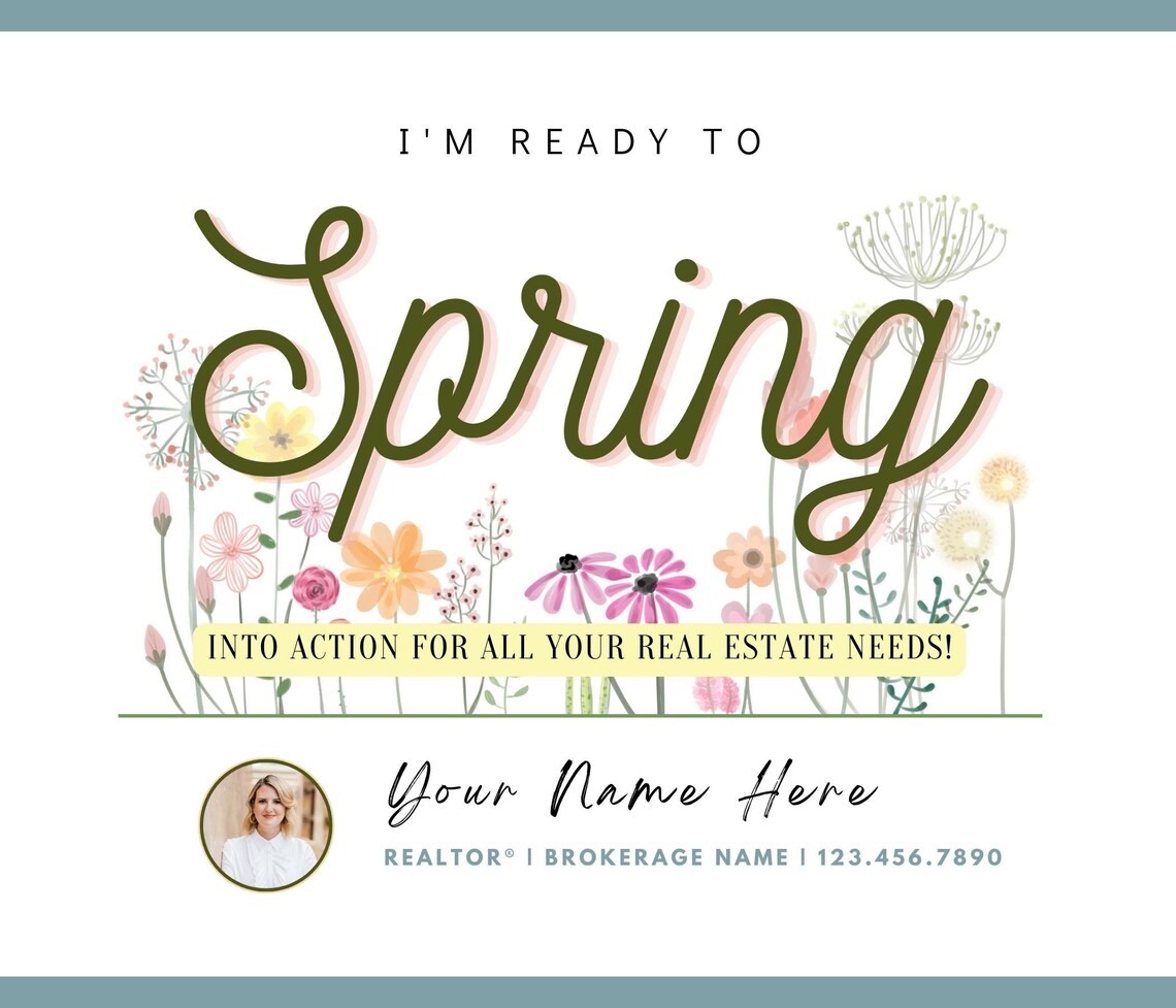 Realtor Spring Pop by Tag: Editable Marketing Template (digital) - Etsy