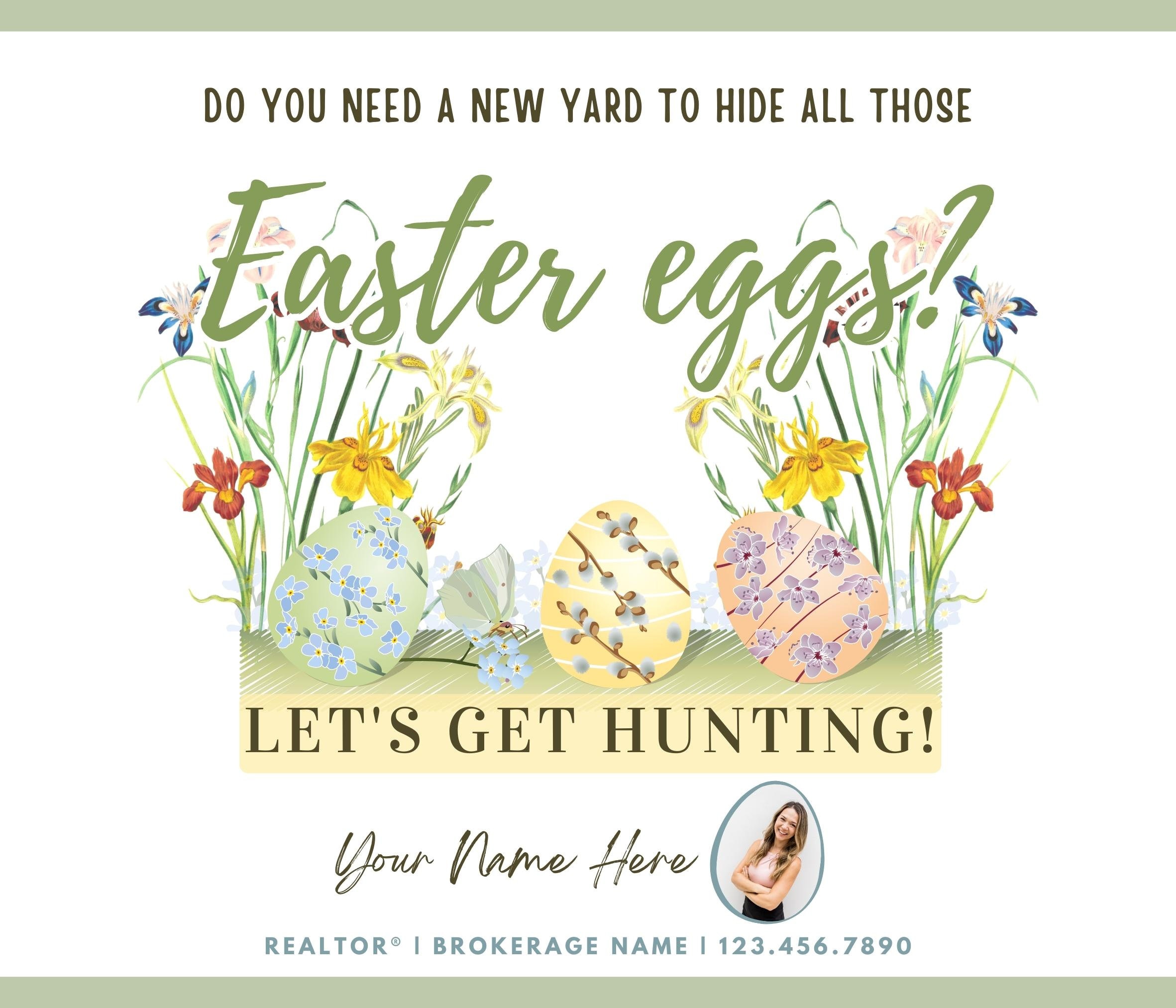 Realtor Easter Pop by Tag - Editable Template - April Marketing Mailer ...