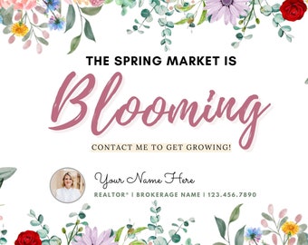Realtor Spring Pop by Tag - Editable Template - Digital April Marketing ...