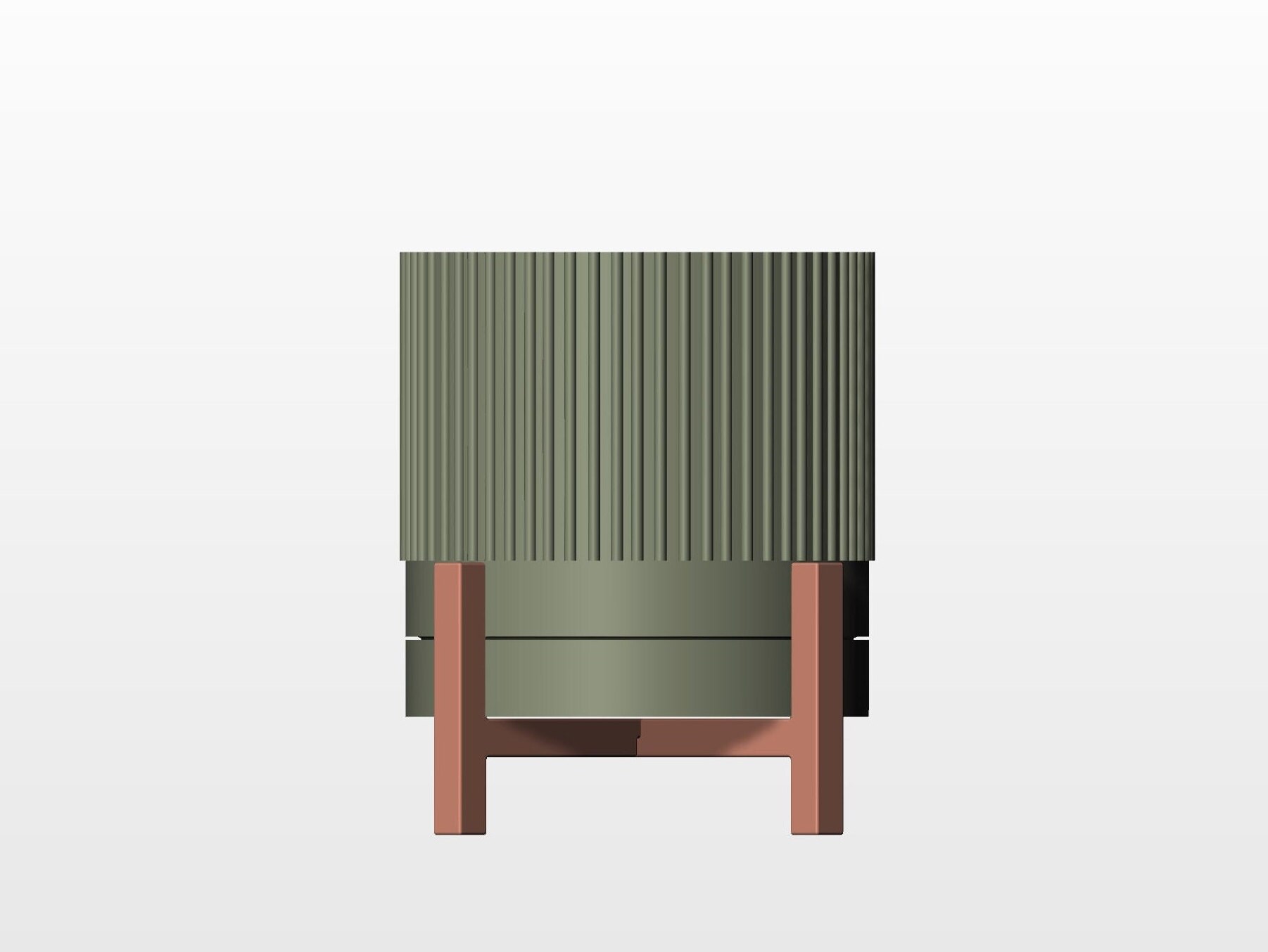 6 Ribbed Planter With Legs 3D Print File - Etsy