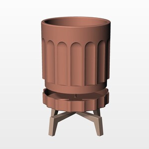 6" Fluted Planter With Legs 3D Print File - Etsy