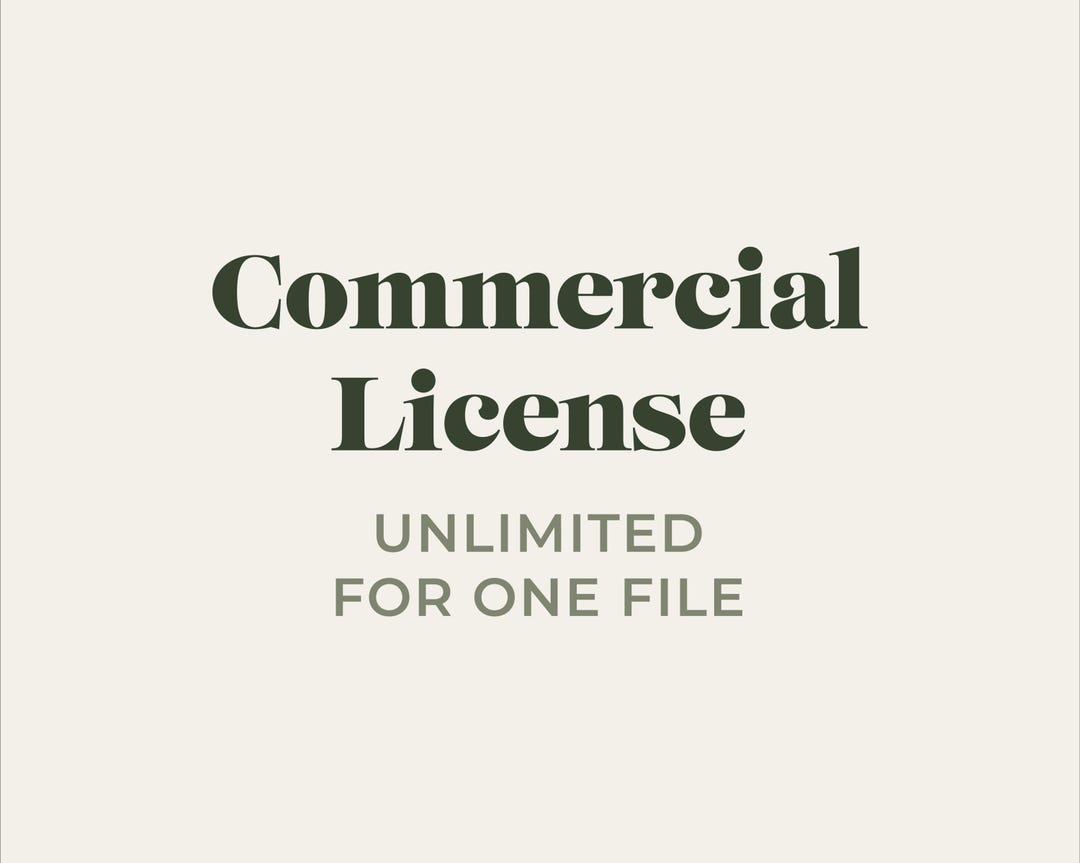 Unlimited Commercial License for 1 Listing - Etsy