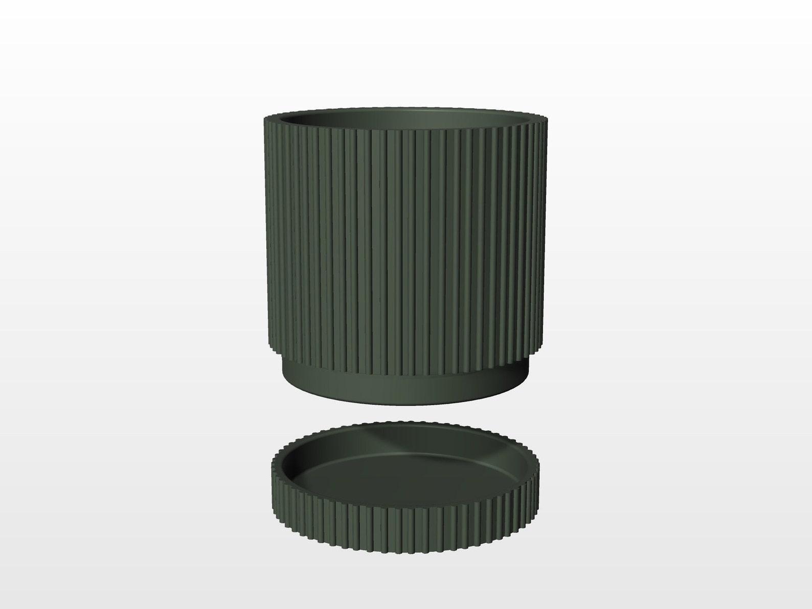 6 Ribbed Planter 3D Print File - Etsy