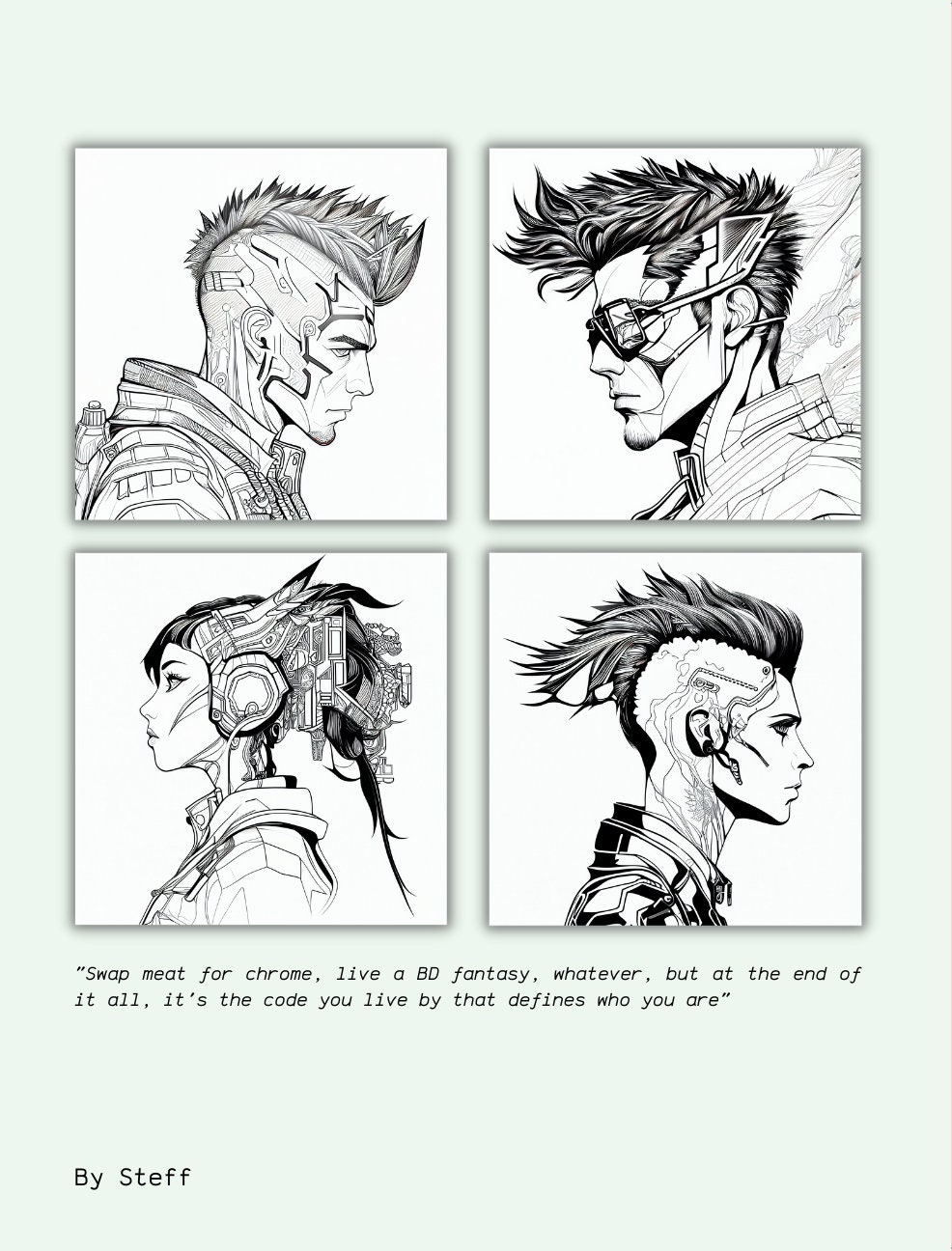 Neon Nightscape: A Cyberpunk Coloring Saga | Adult Dystopian Cyberpunk ...