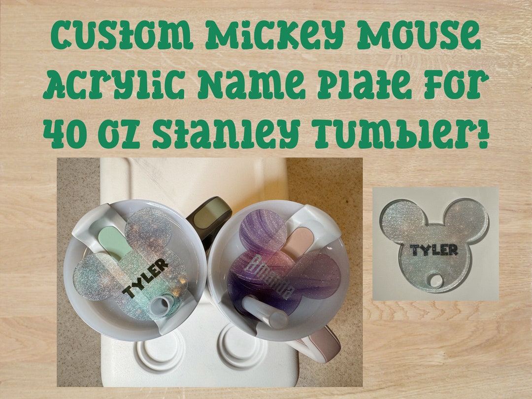 Mickey Mouse Stanley Tumbler Name Plates - Perfect Companion to Your 40 ...