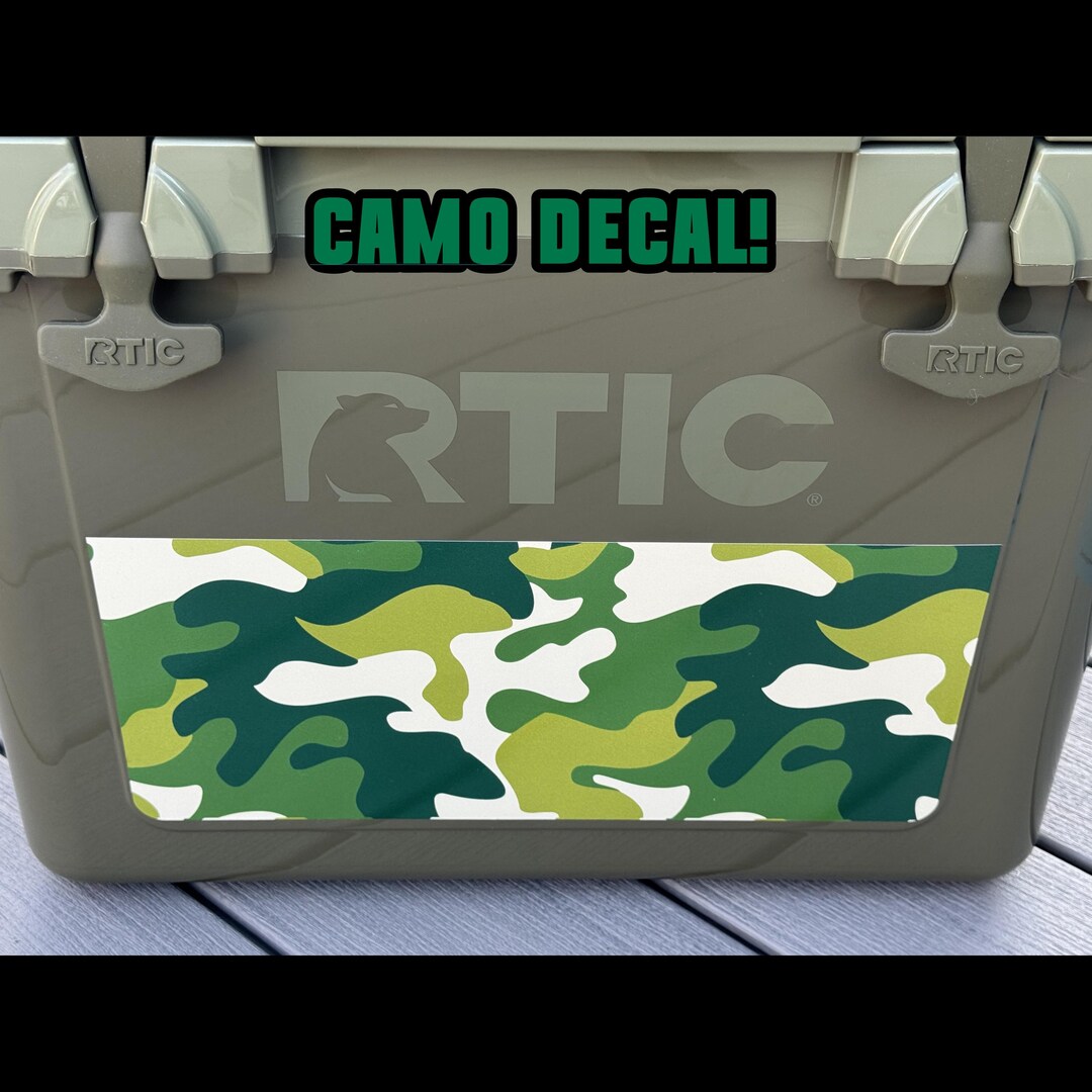 CAMO DECAL RTIC Cooler Front! Waterproof and Heavy Duty, Fully ...