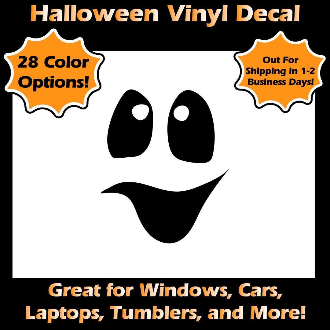 Halloween Decal - Ghost Face - 28 Color Options! - Etsy