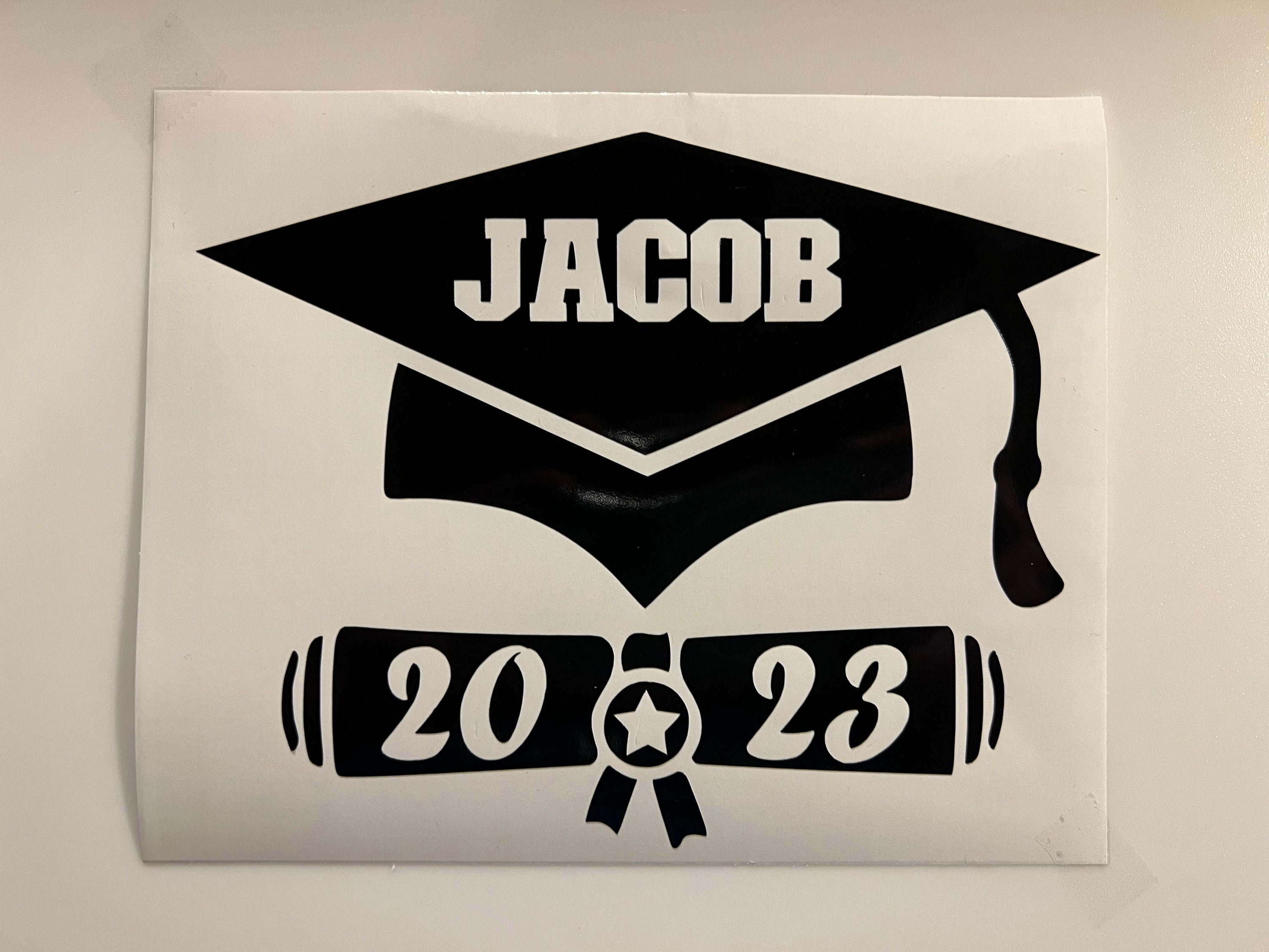 Custom Graduation Vinyl Decal - Personalize With Any Name and Any Year ...