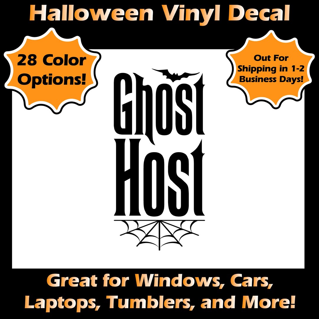 Halloween Decal - Ghost Host - 28 Color Options! - Etsy