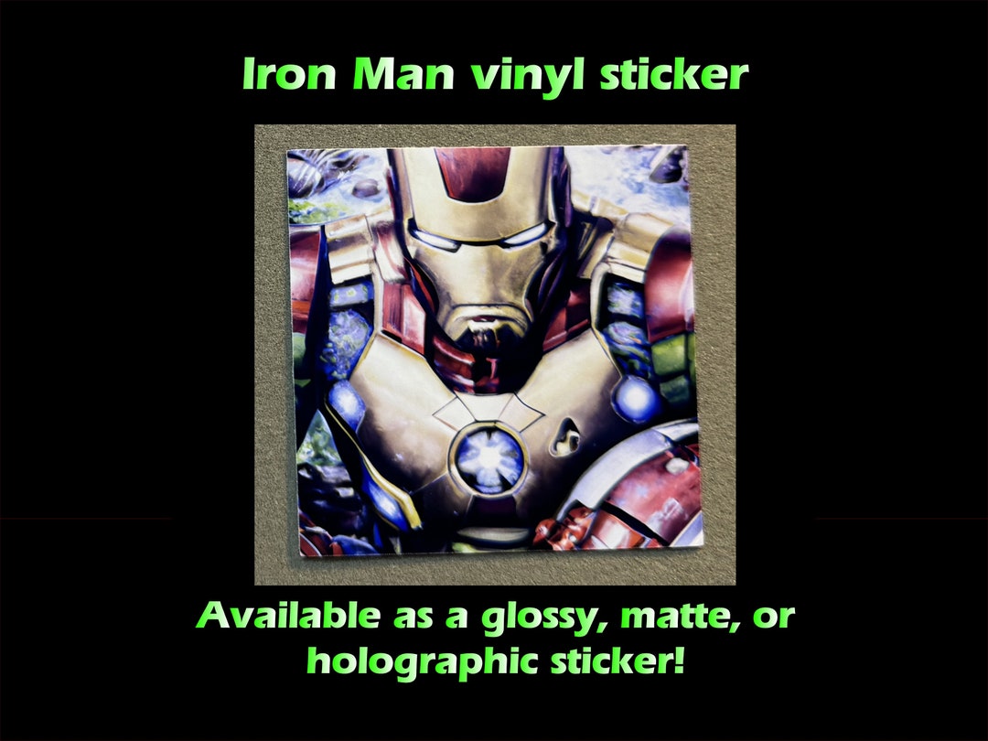 IRON MAN Vinyl Sticker or Magnet Waterproof and Scratch Resistant Matte ...