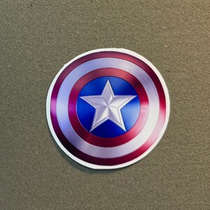 CAPTAIN AMERICA SHIELD Vinyl Sticker, Made With Waterproof and Scratch ...