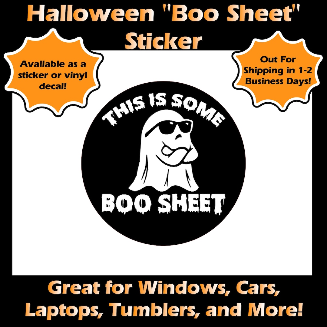 BOO SHEET Sticker, Vinyl, or Magnet - Fun Halloween Decor - Etsy