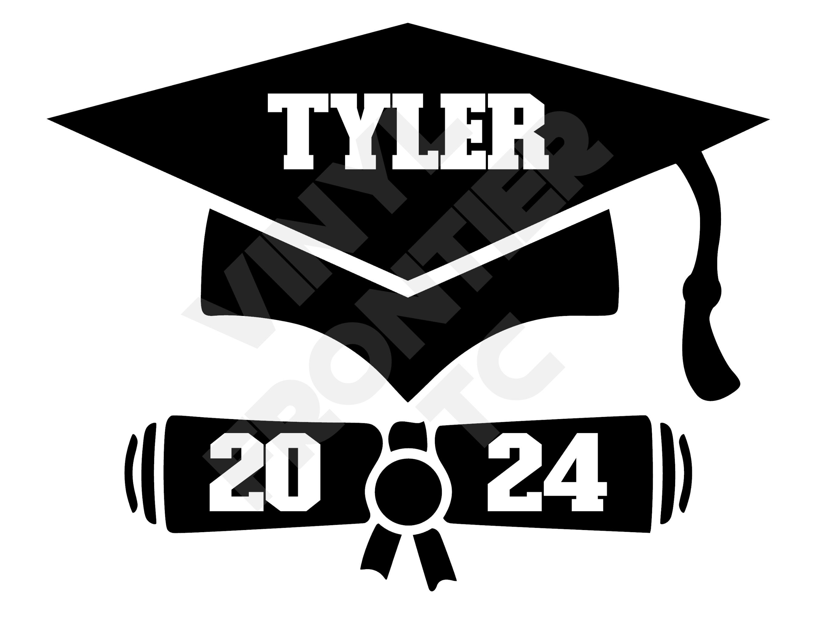 Custom Graduation Vinyl Decal - Personalize With Any Name and Any Year ...