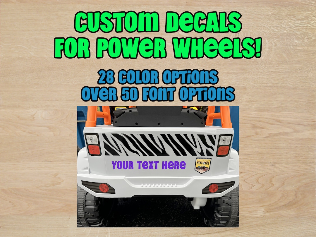 Custom Vinyl Decals for Power Wheels! - Personalize Your Kids' Favorite ...