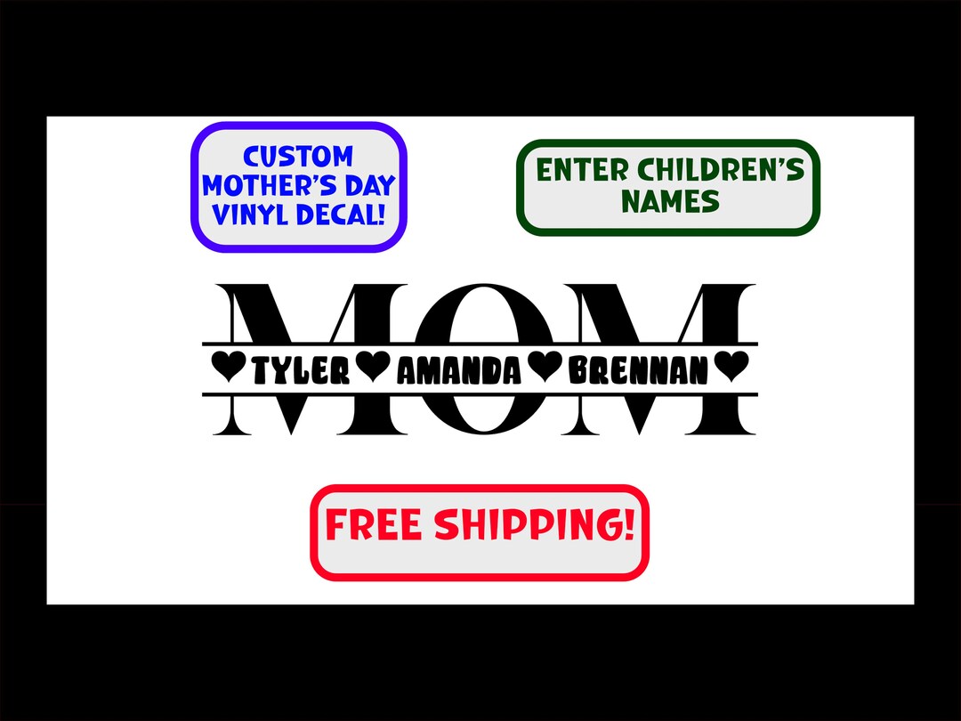 Custom Vinyl Decal for Mom/mothers Day! - Unique Gift for Mom - Makes A ...