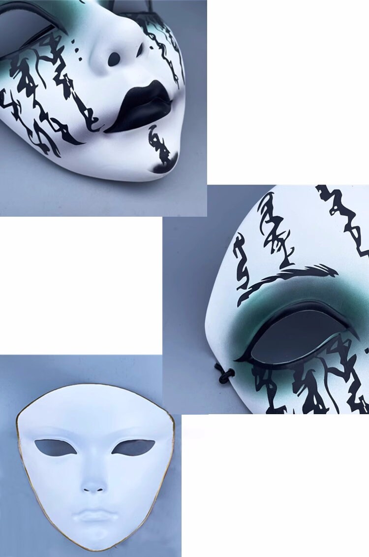 Full Face Mask Horror White Mask Ghost Mask Horror Mask - Etsy