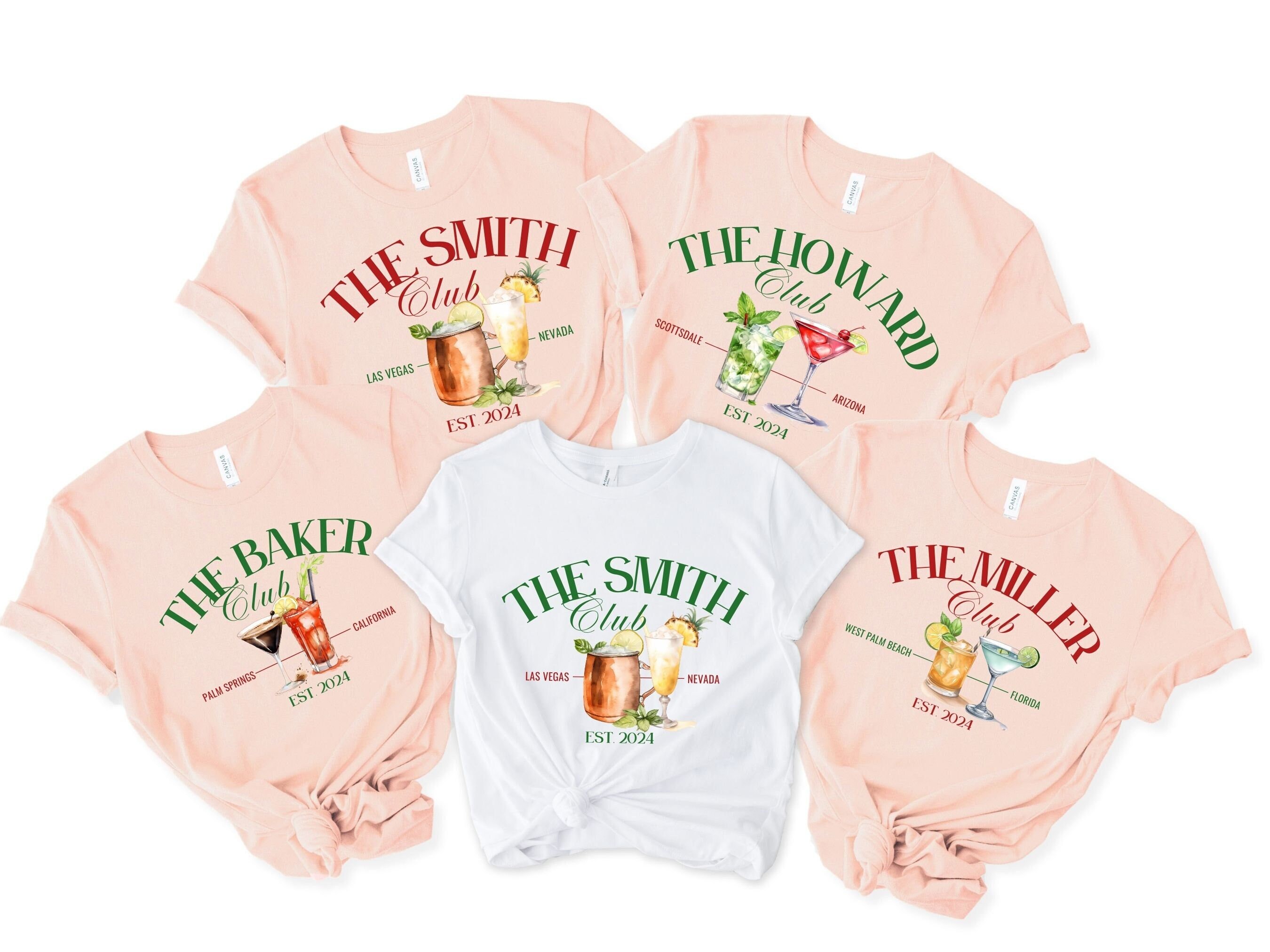 Custom Cocktail Bachelorette Party Shirt,personalized Matching Drinking ...
