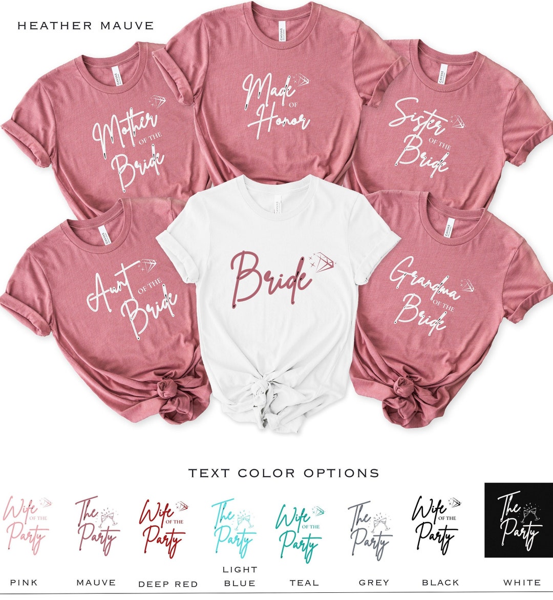 Wedding Party T-shirt, Customized Wedding Gift Shirt, Matching ...