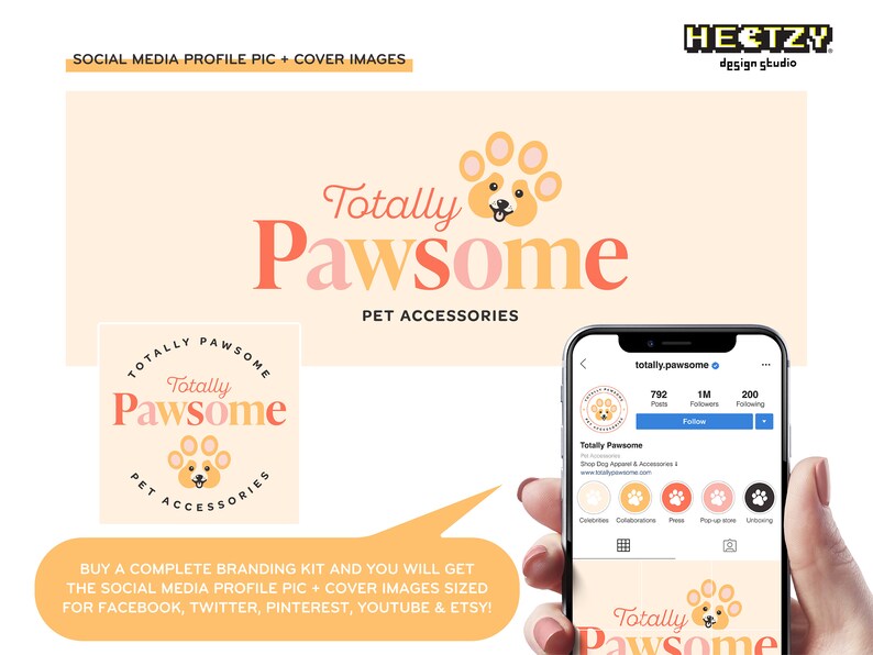 Paw Logo Design - Pet Logo - Dog Paw Logo - Pet Shop Accessories ...