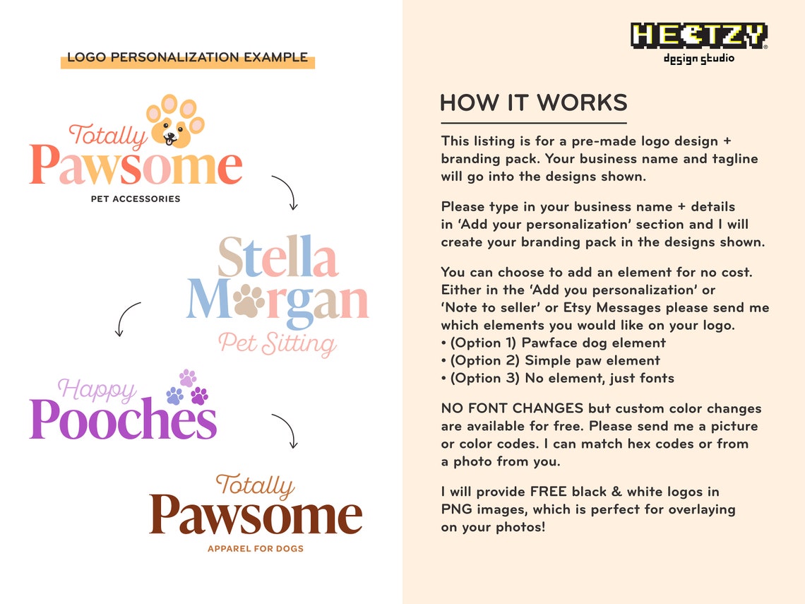 Paw Logo Design Pet Logo Dog Paw Logo Pet Shop Accessories Apparel ...