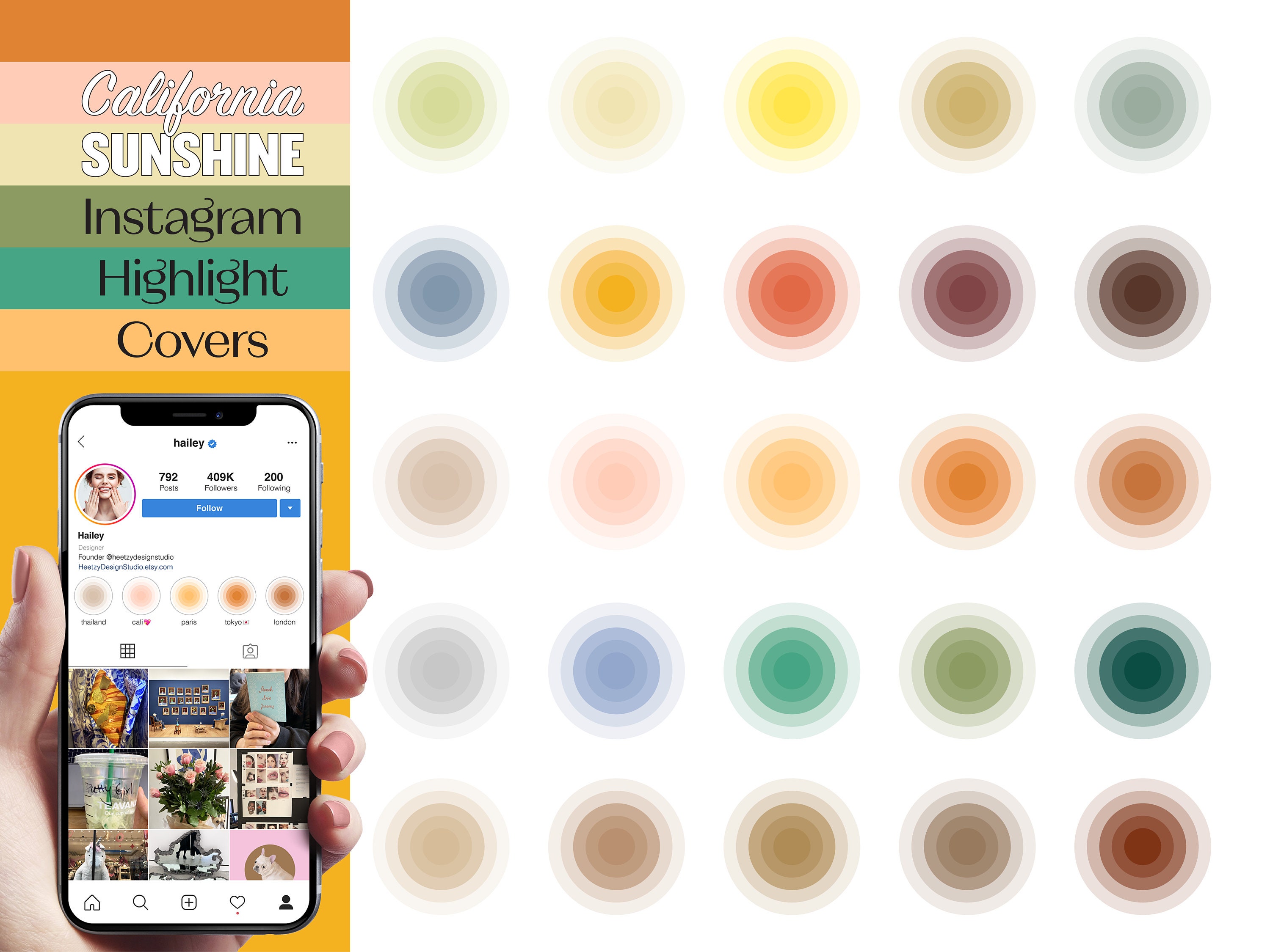 50 Boho Sunshine Instagram Highlight Covers - Covers for Instagram ...