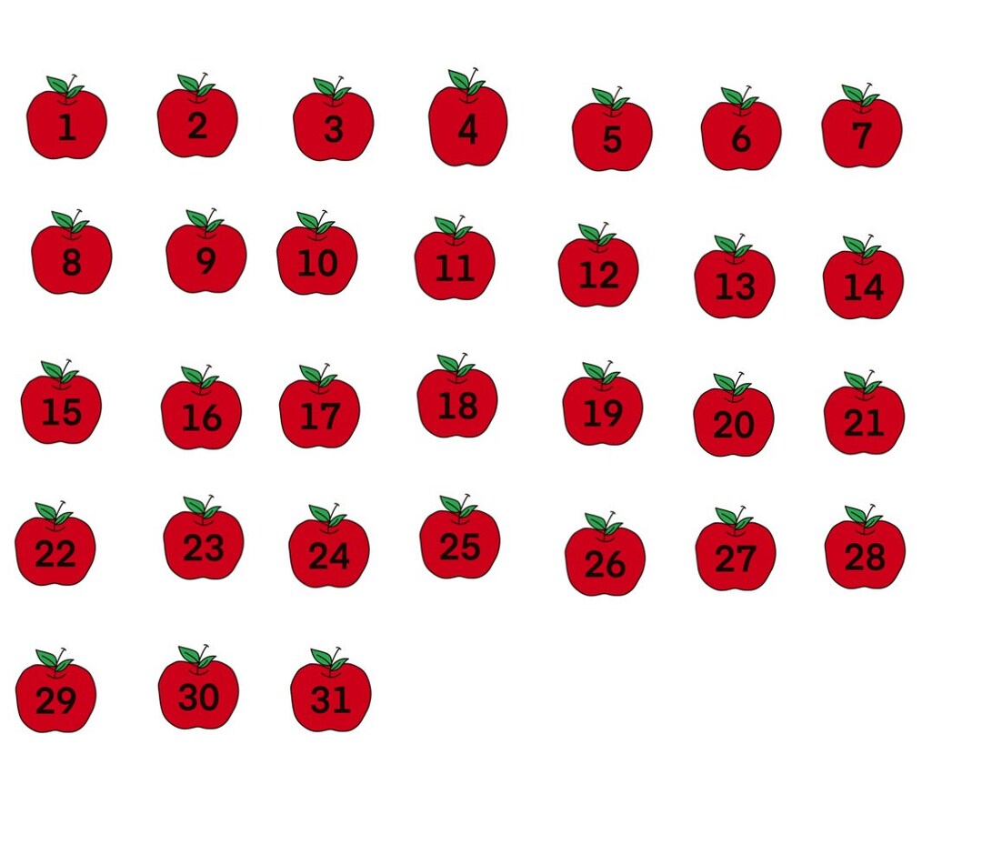 Apple Digital Date Dot Stickers for Goodnotes - Precropped - Etsy